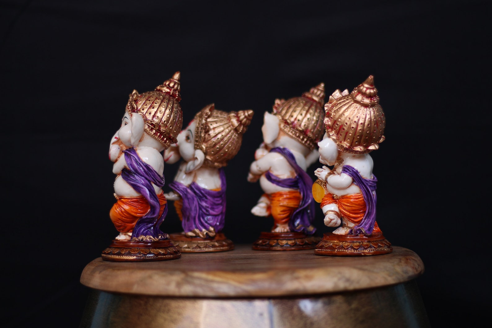 Dancing Ganesha Set of 4 pc Ganesha Musicians Ganesha | Etsy