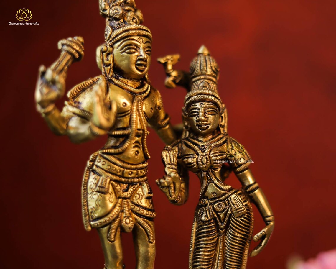Shiva Parvati Statue Brass Dancing Shiva Parvati Hindu God - Etsy