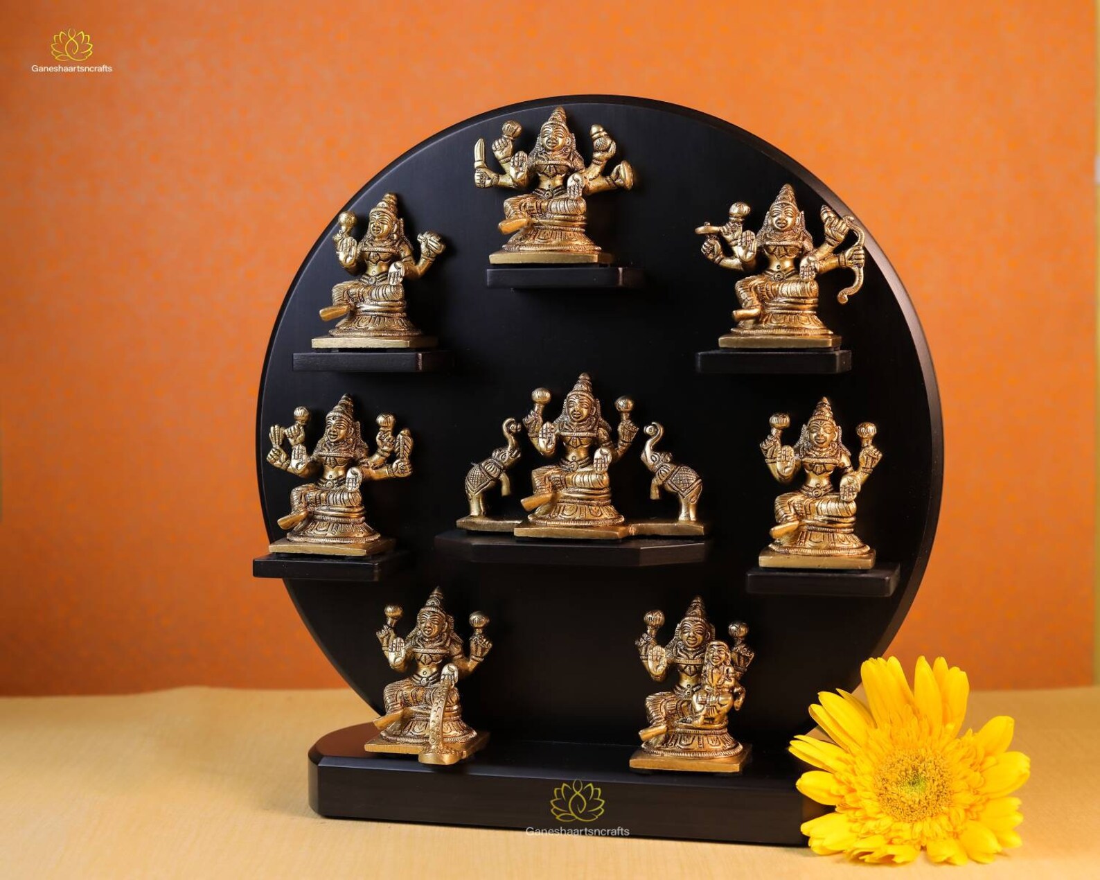 Ashta eight Lakshmi Statue Ashtalakshmi on Wood Stand - Etsy UK