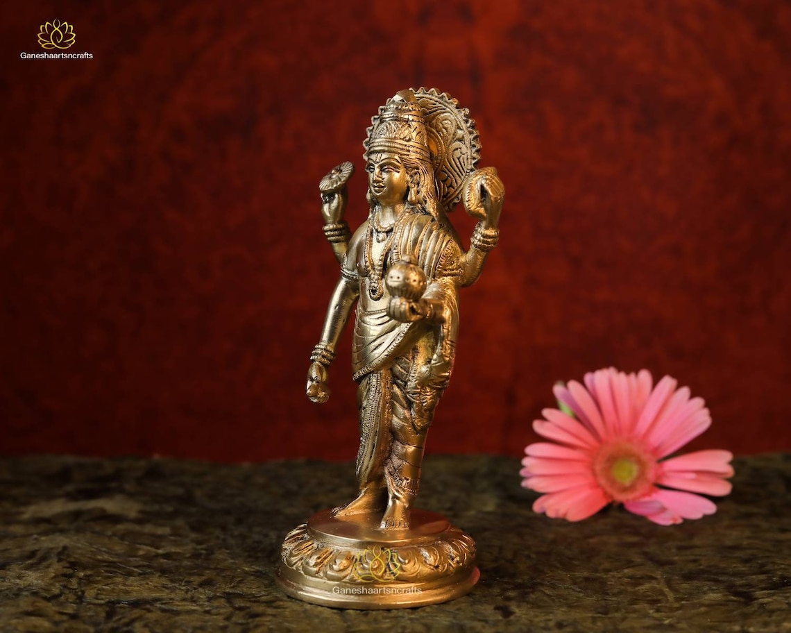 Dhanvantari Statue Lord Brass Dhanwantri God of Ayurveda - Etsy UK