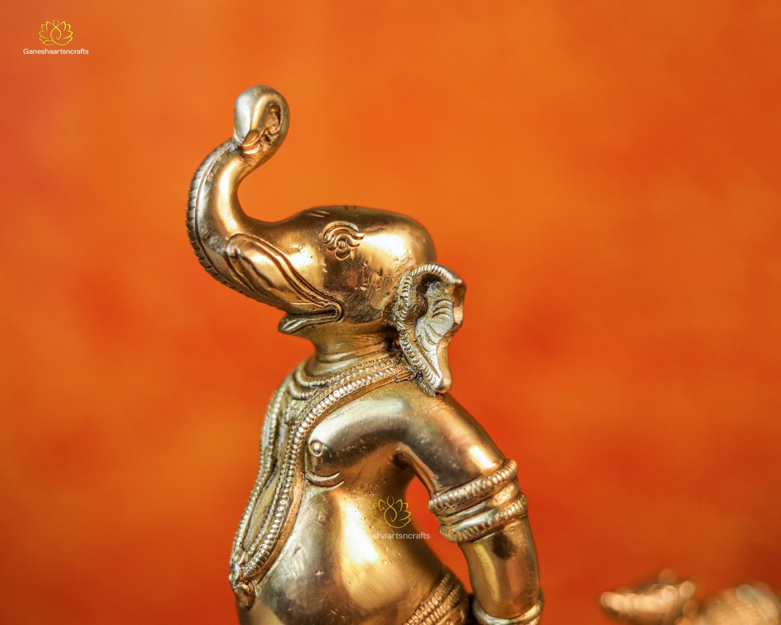 Ganesha Statue Brass Ganesha Statue Ganesh Rath Statue - Etsy