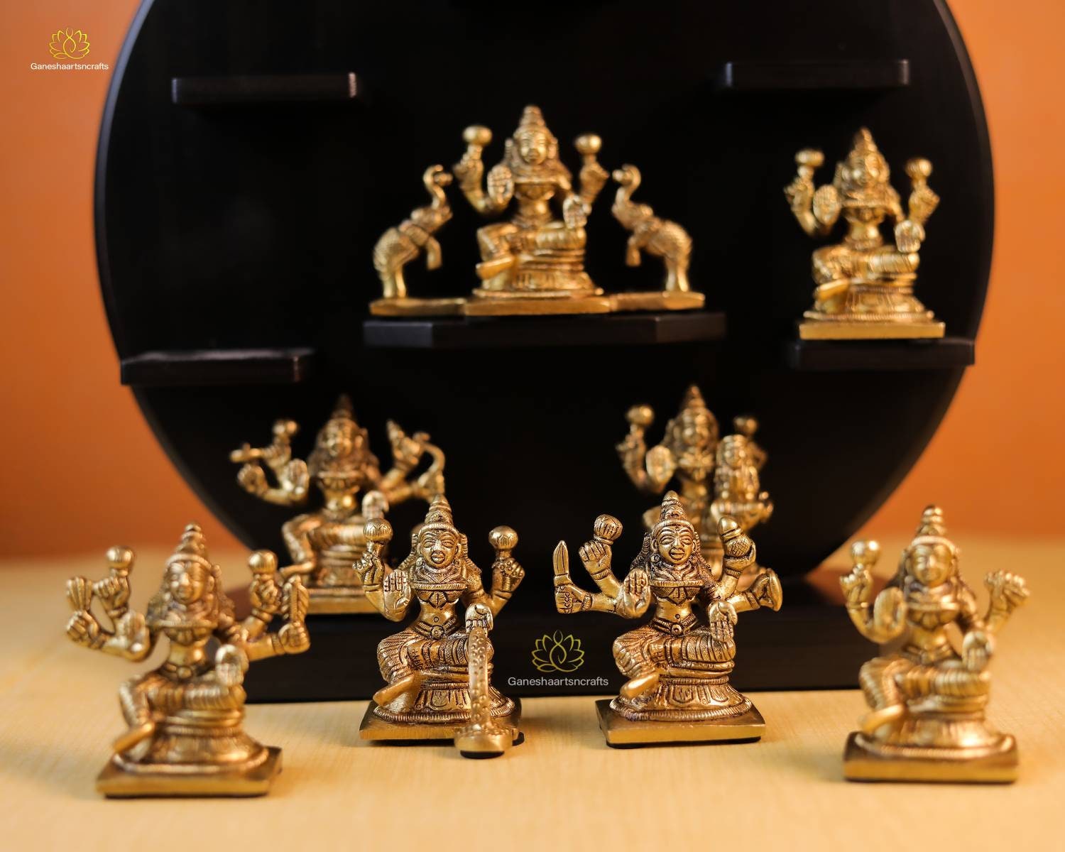 Ashta eight Lakshmi Statue Ashtalakshmi on Wood Stand - Etsy UK
