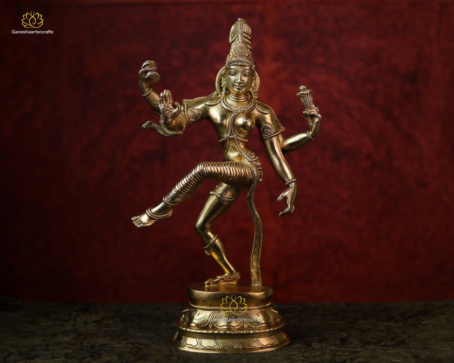 Brass Ardhanarishvara Statue | Shiv-shakti Idol | Half Shiva N Parvati ...