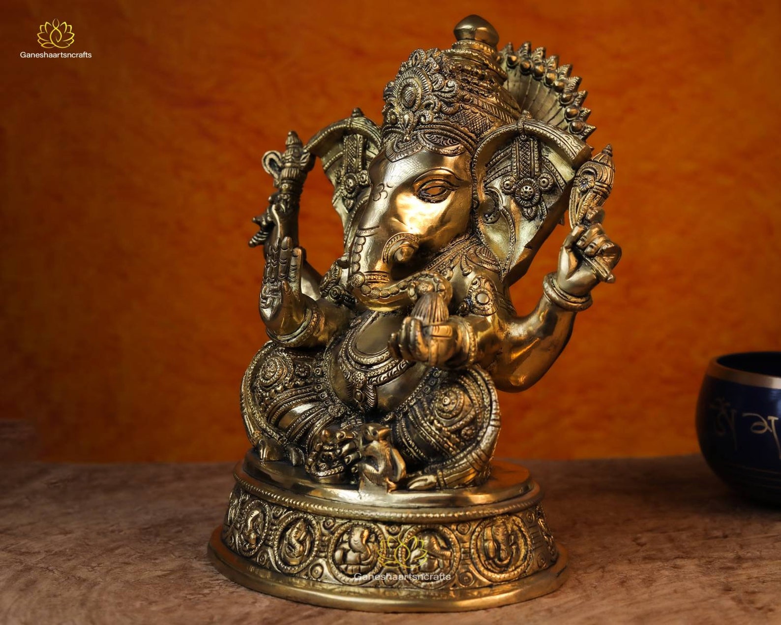 Ganesh Statue Lord Ganesha Brass Ganesha Sitting Ganesha - Etsy
