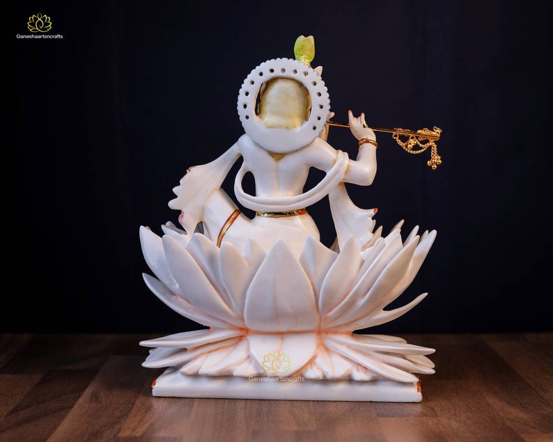 Krishna Statue Lotus Krishna Flute Krishna God of Love | Etsy