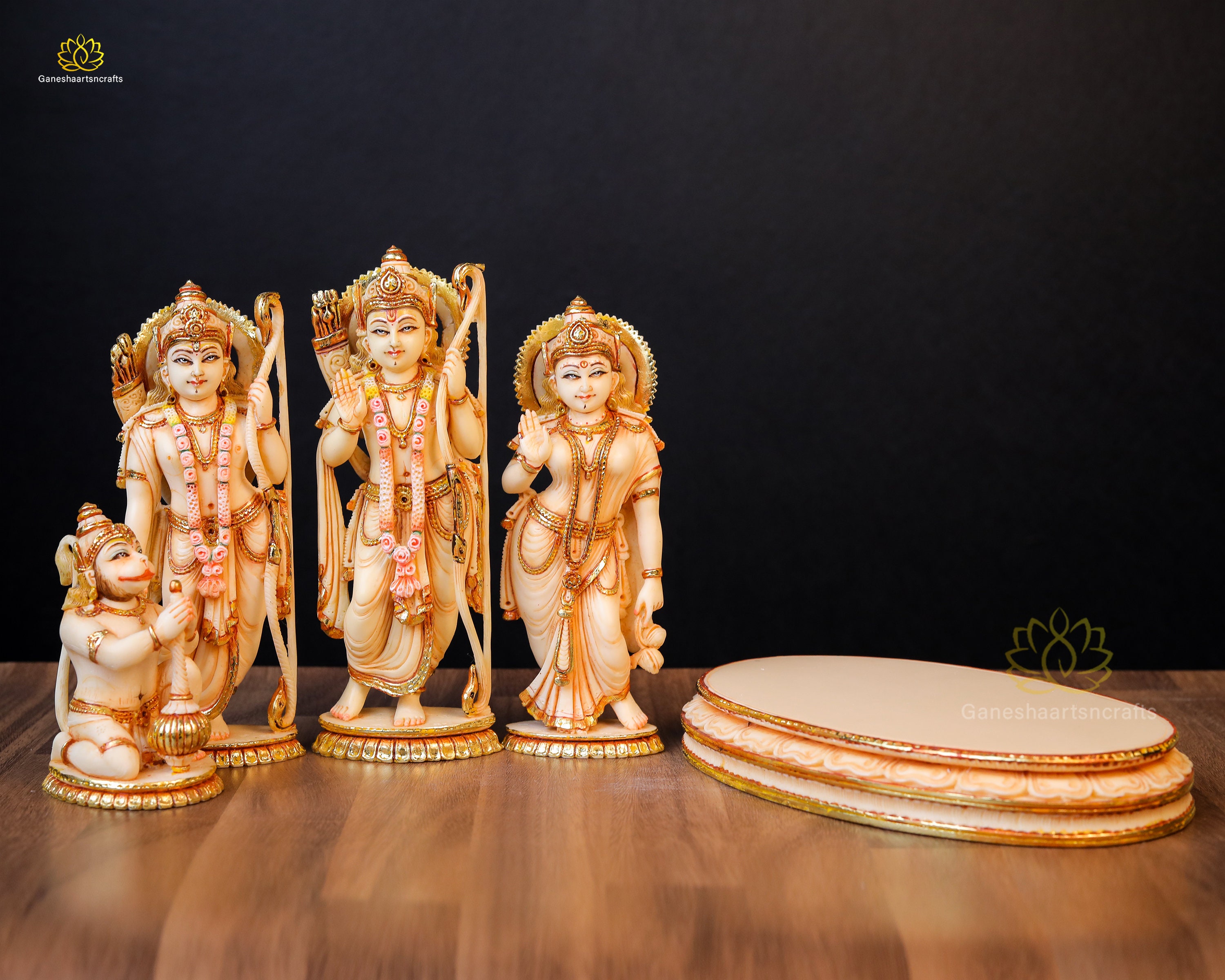 Ramdarbar Statue 19 CM Lord Ram Lord Hanuman Lord | Etsy