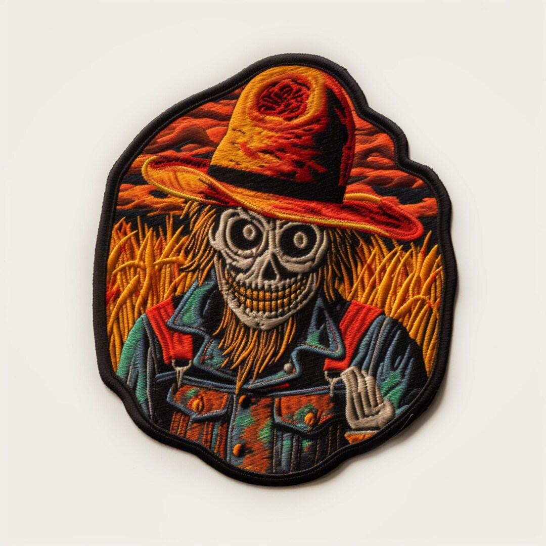 Scarecrow Patch Embroidered Iron-on/sew-on Applique Clothing Vest ...