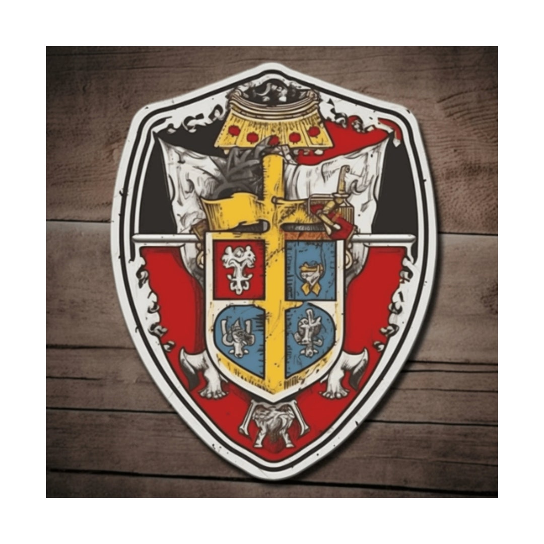 Medieval Crest Sticker, Crest Decal Sticker, Vinyl Stickers Decals ...