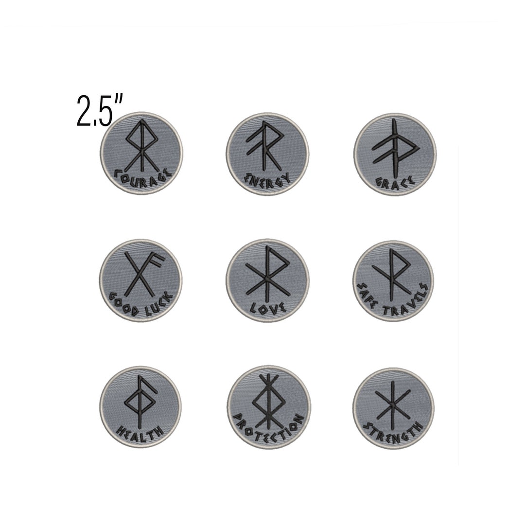 Viking Rune Patch Symbol Gradient Embroidered Iron-on/sew-on DIY ...
