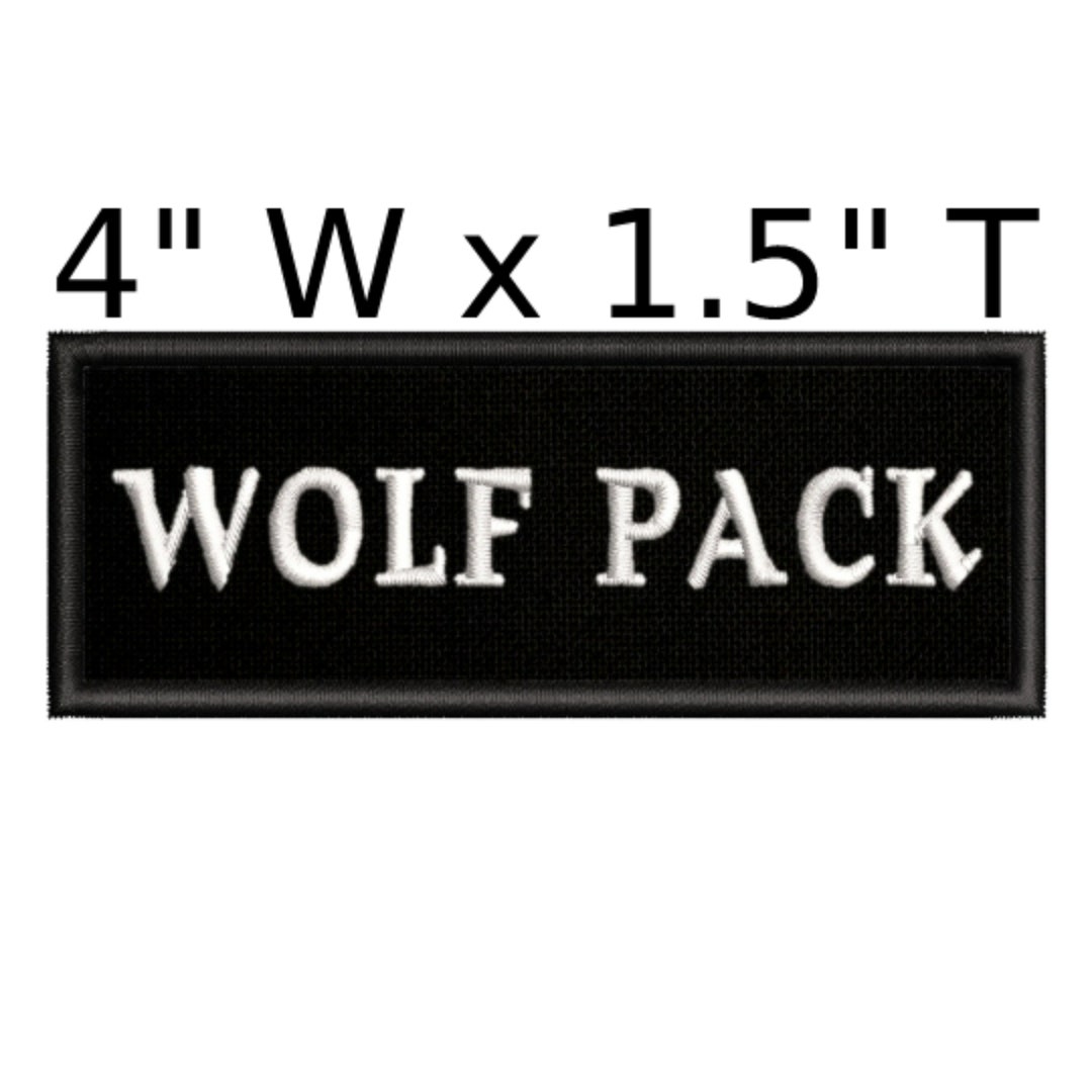 Wolf Pack Patch 4 Embroidered DIY Iron-on Applique Clothing Vest ...