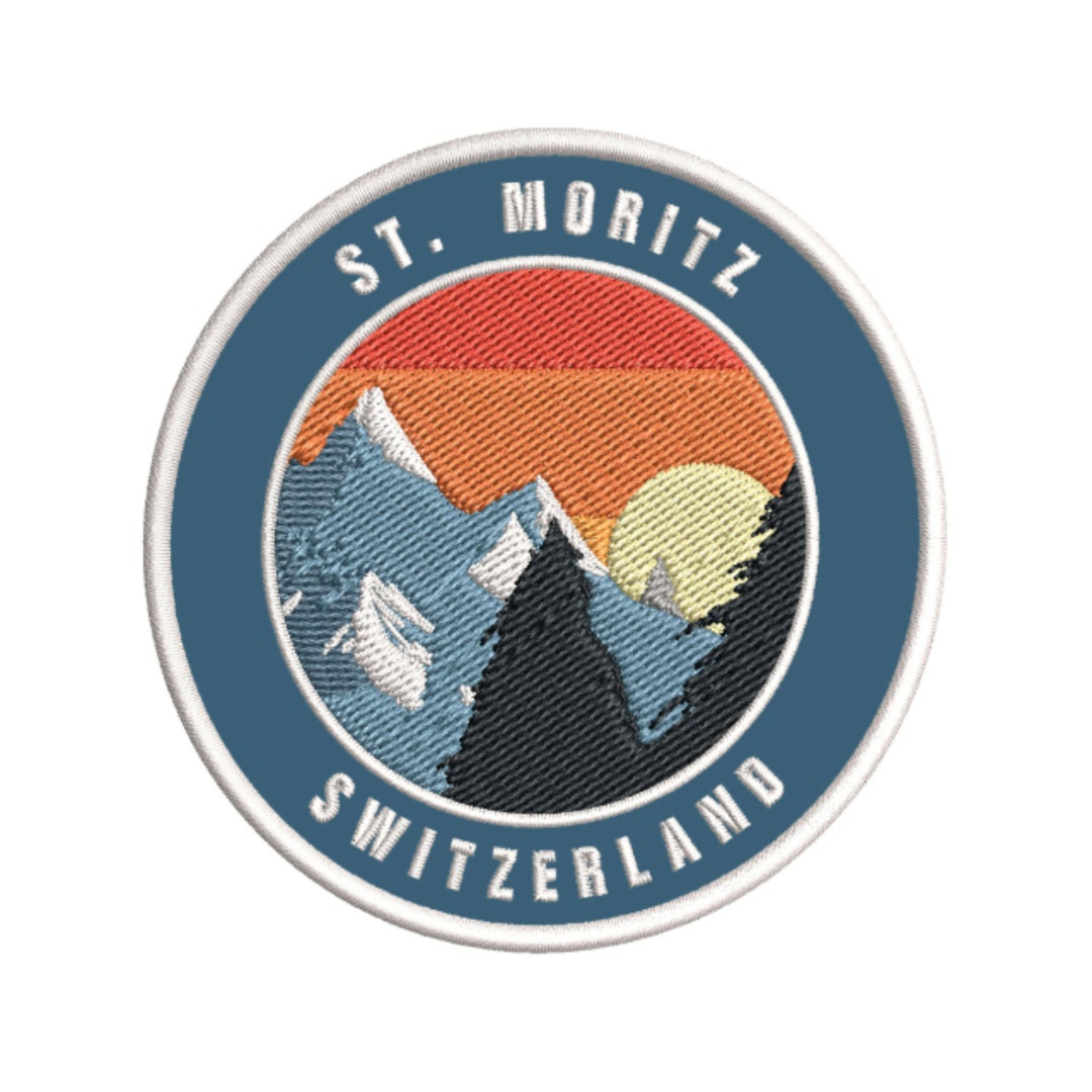 St. Moritz Switzerland Ski Resort Patch 3.5 Embroidered - Etsy