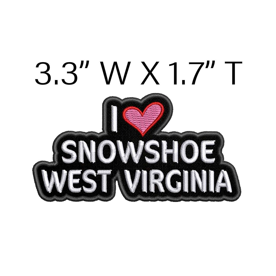 I Love Snowshoe Patch Embroidered Iron-on/sew-on Applique - Etsy