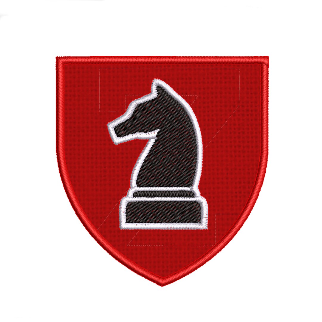 Black Knight Chess Piece Patch Embroidered Iron-on/sew-on Applique ...