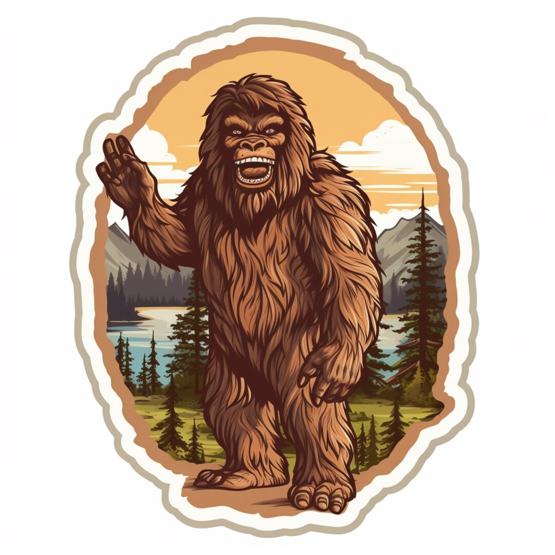 Sasquatch Sticker, Nature Lake Decal Sticker, Vinyl Stickers Decals for ...