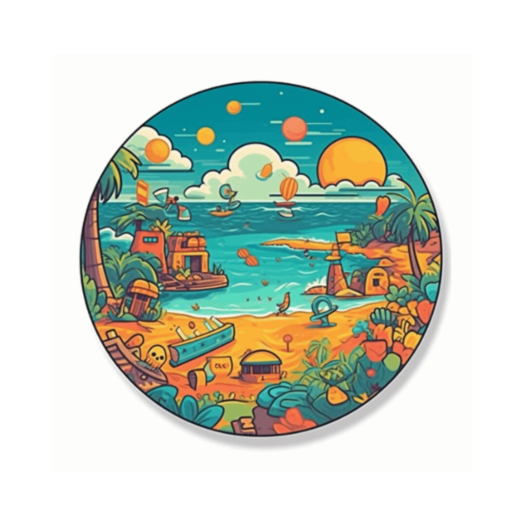 Beach Life Sticker Vacation Decal Sticker Vinyl Stickers - Etsy