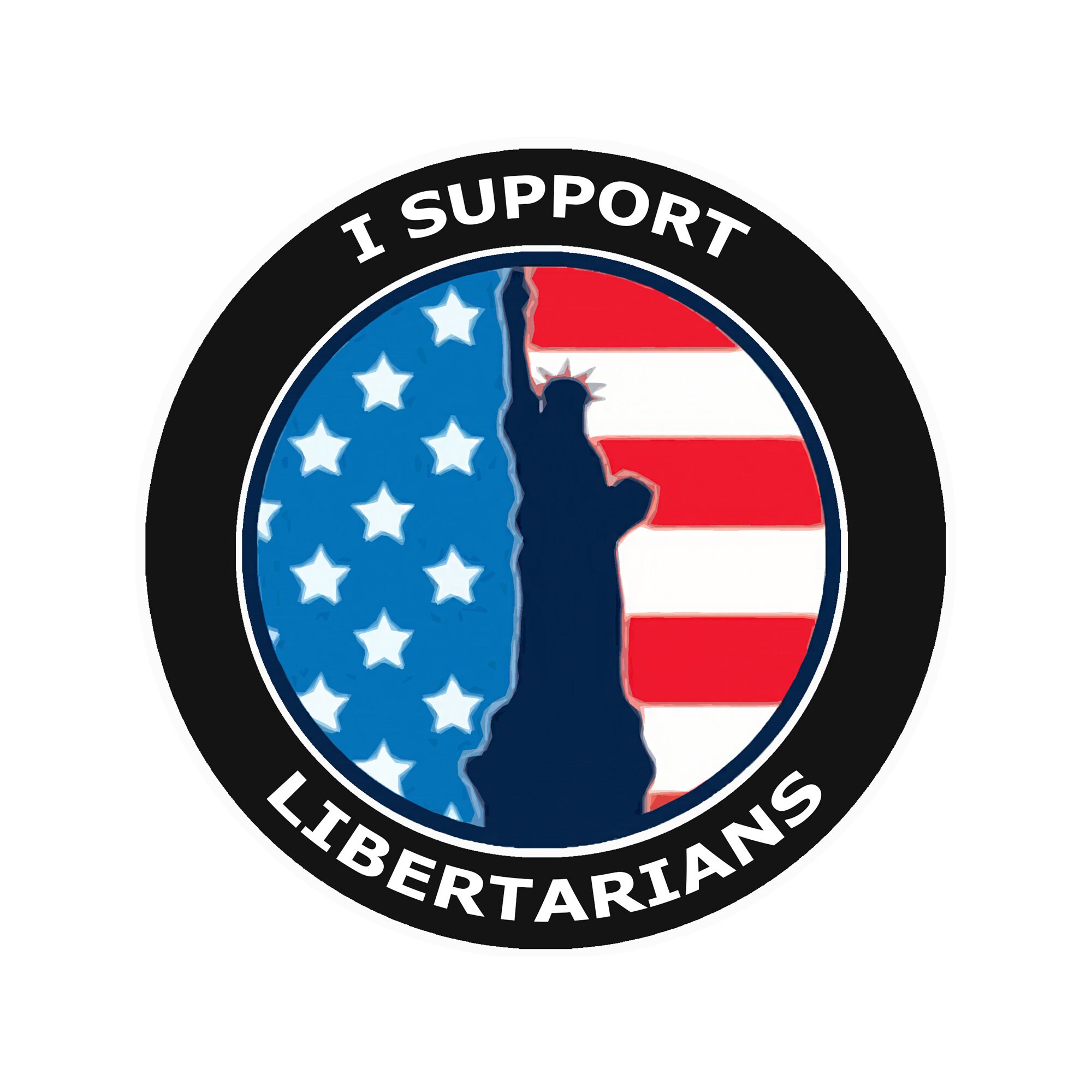 I Support Libertarians RWB 3.5 Vinyl Decal Sticker | Etsy
