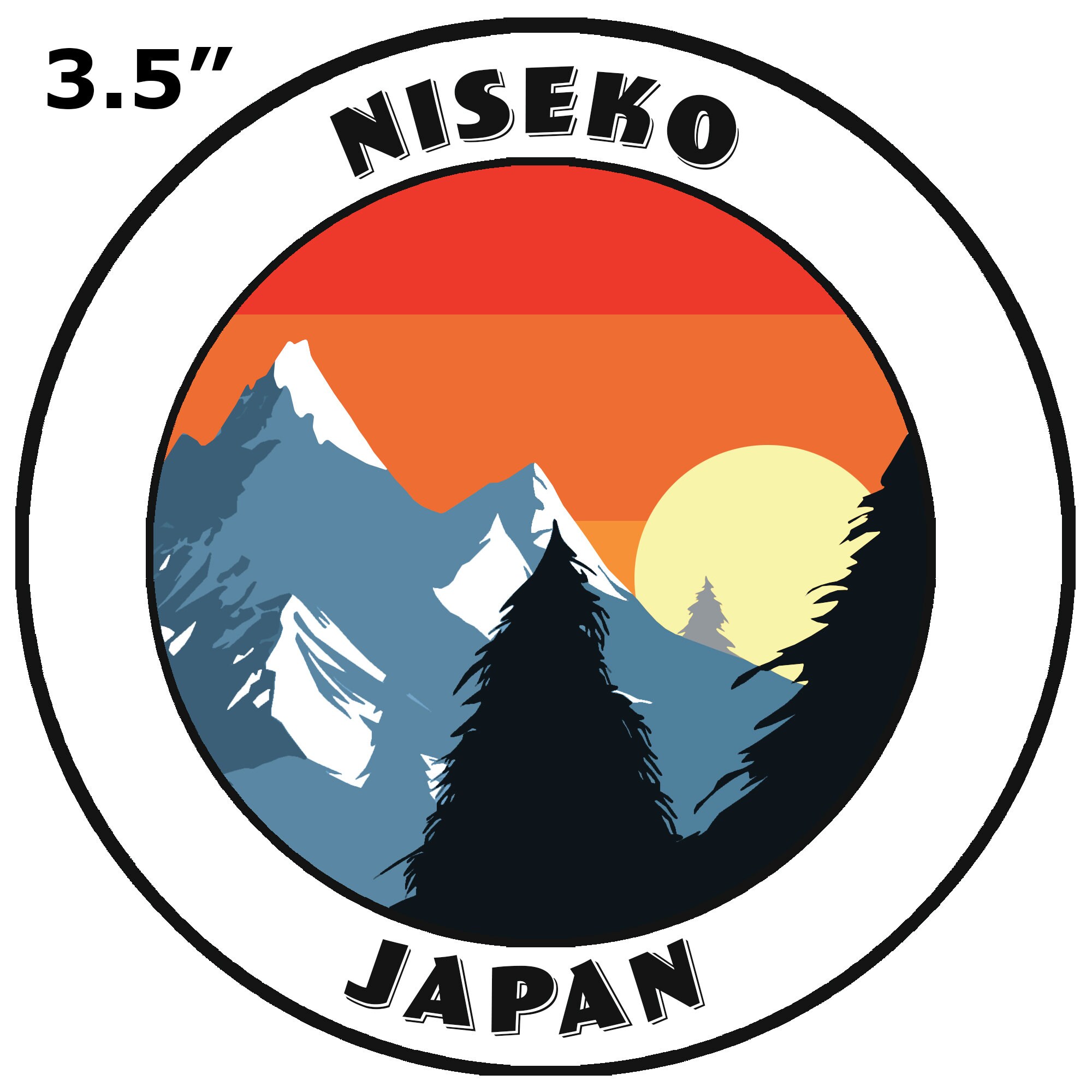 Niseko Japan 3.5 Vinyl Decal Sticker for Jeep Car | Etsy