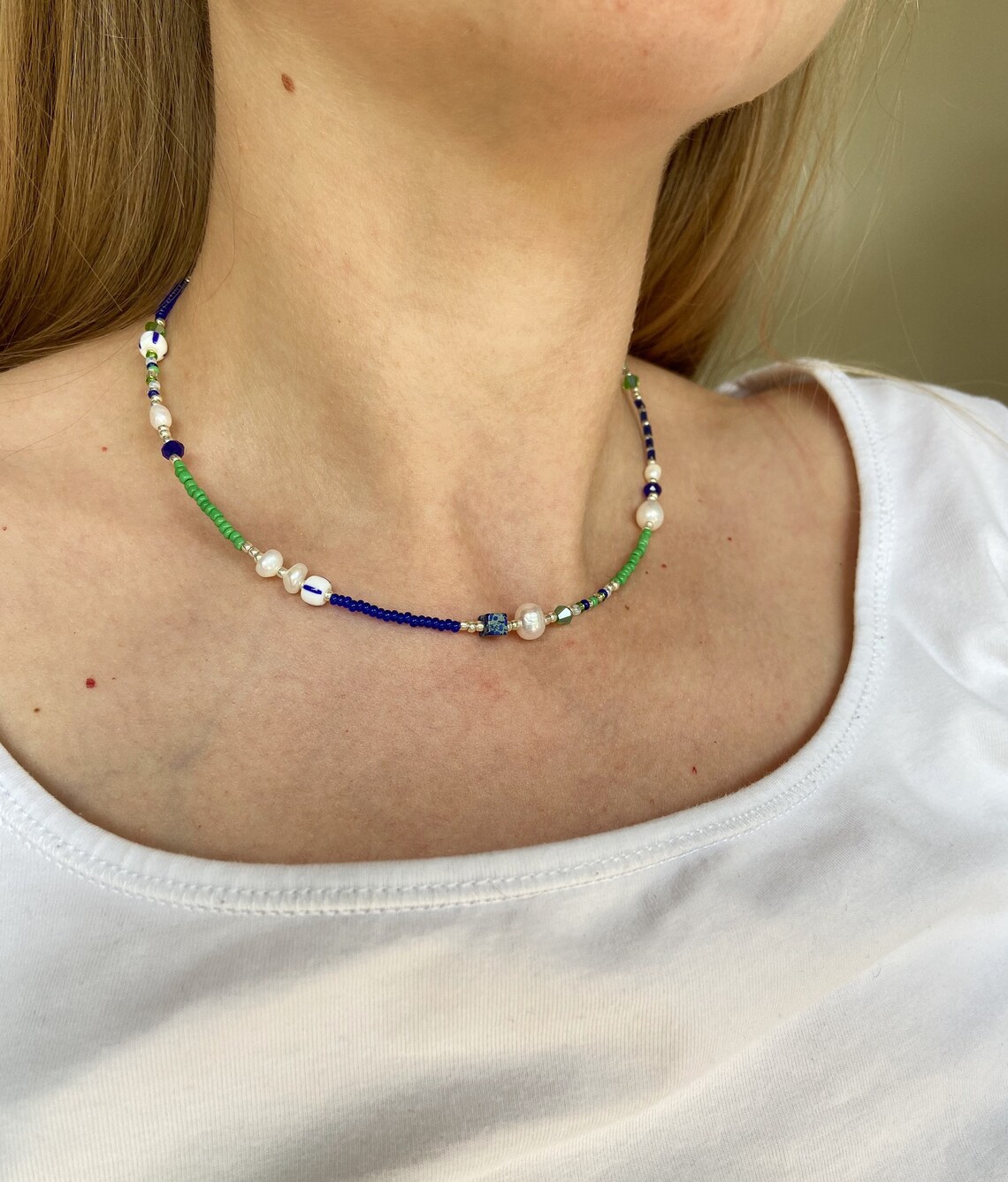 Beaded Necklaces Seed Bead Necklace Beaded Choker Necklace - Etsy