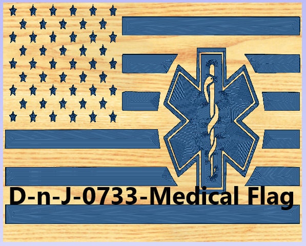 2d Dxf Svg, CNC Model, Medical Flag, D-n-j-0733- Medical Flag. - Etsy