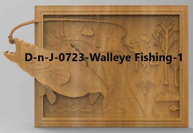 3d Stl Models, CNC Model, Fishing, D-n-j-0723-walleye Fishing-1 - Etsy