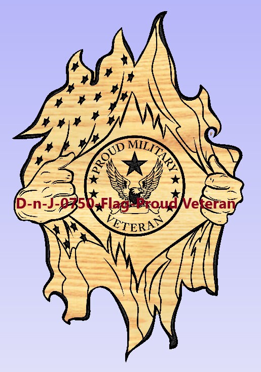 2d, Dxf / Svg Veteran, Military, D-n-j-0750-flag-proud Veteran - Etsy