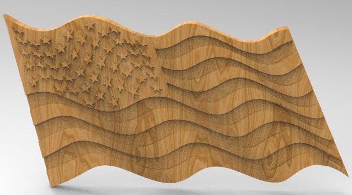 3d Stl Models, Stl, CNC Model, US Flag, USA Wavy Flag, D-n-j-0037 - Etsy