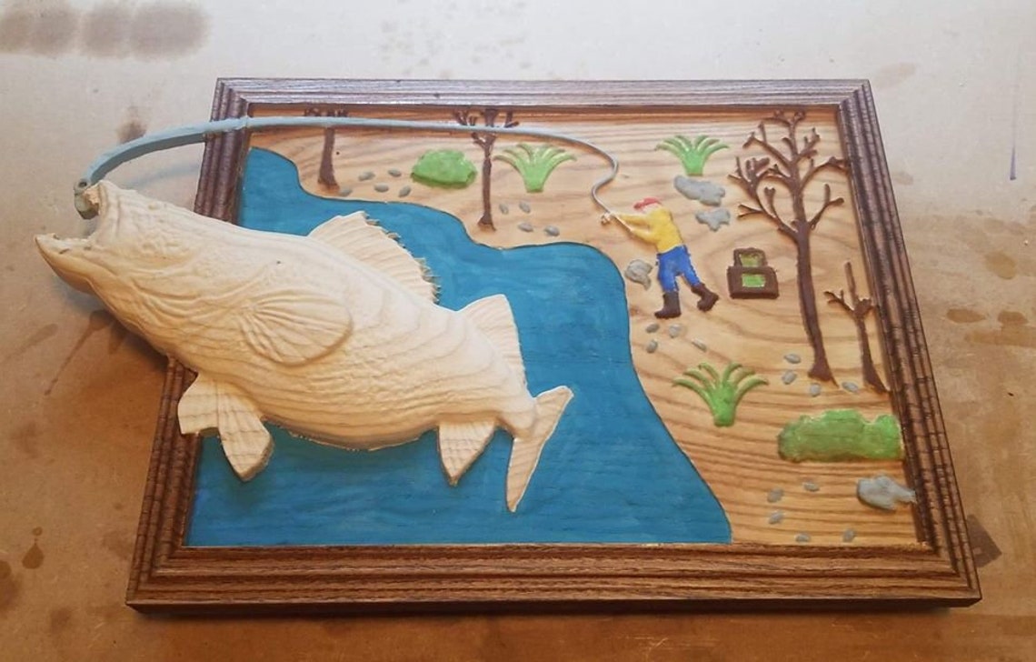 3d Stl Models, CNC Model, Fishing, D-n-j-0723-walleye Fishing-1 - Etsy