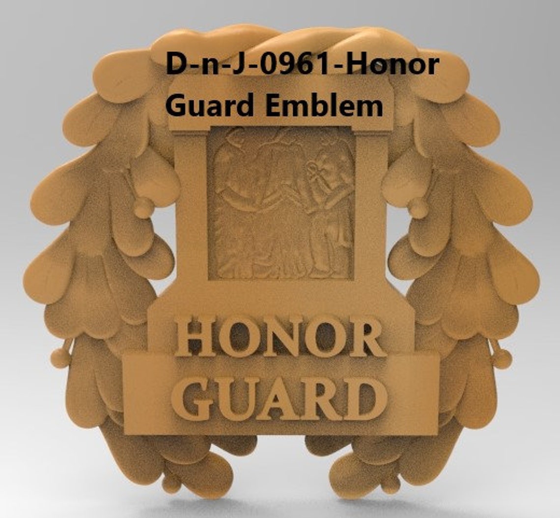 3d Stl Models, D-n-j-0961-honor Guard Emblem-1 - Etsy
