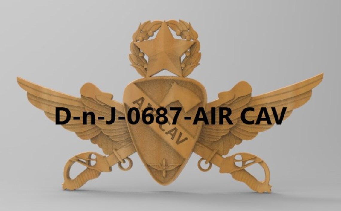 3d Stl Models, CNC Model, Military, Army 1st Air Cav - D-n-j=0687-air ...