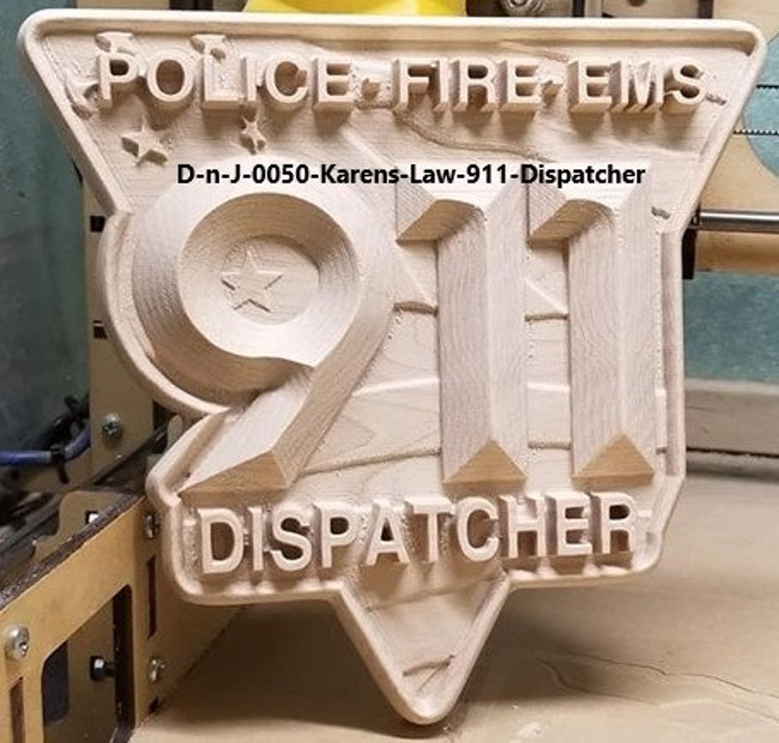 3d Stl Models, CNC Model, First Responder, 911 Emblem, D-n-j-0050-law ...