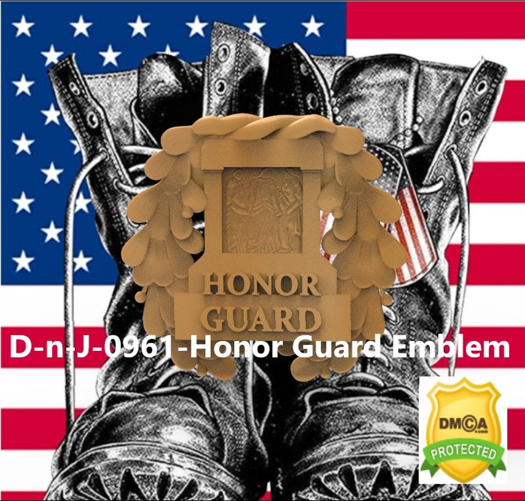 3d Stl Models, D-n-j-0961-honor Guard Emblem-1 - Etsy