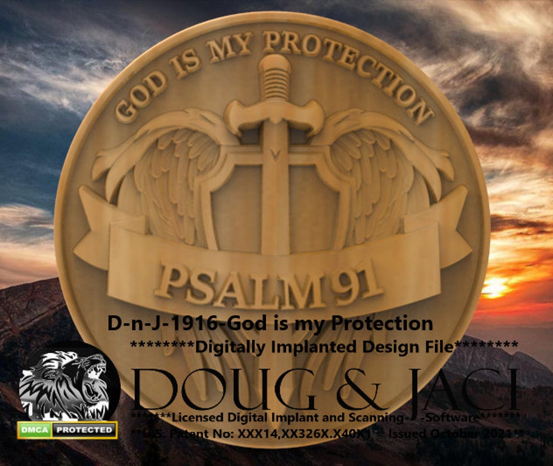 3d, Stl, Religious, D-n-j-1916-god is My Protection - Etsy