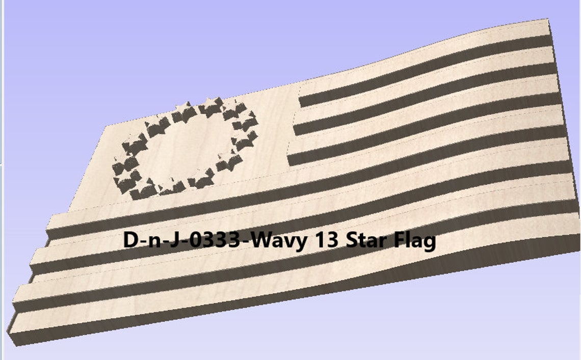CNC WAVY FLAG Star Flag Stl Stl File 3d Printing Digital - Etsy Finland