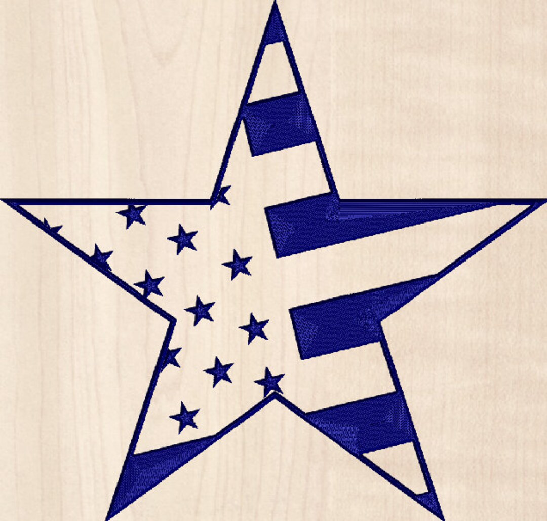 2d, Dxf Models, CNC Model, Star Flag, D-n-j-0307 - Etsy