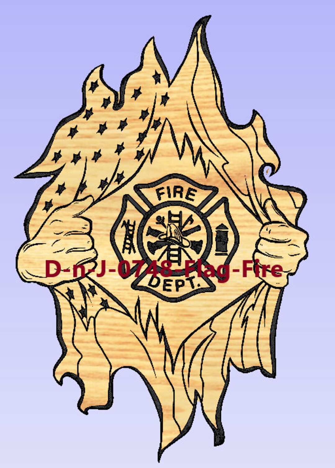 2d, Dxf / Svg , Fireman, Fire Dept, First Responder D-n-j-0748-flag ...