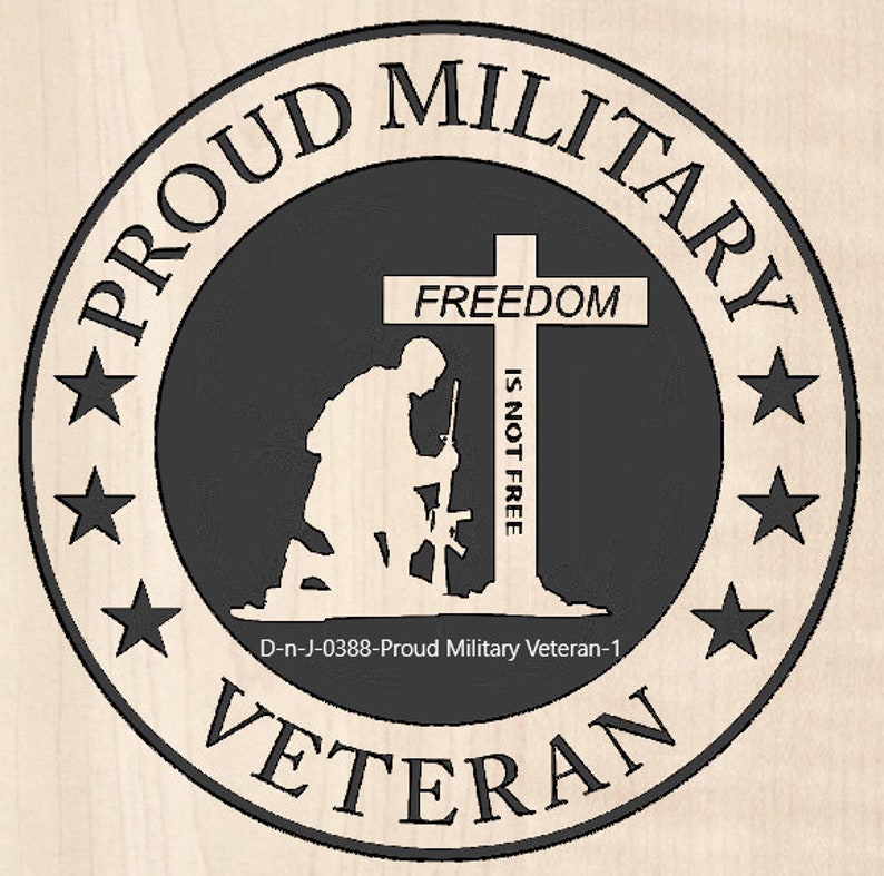 2d, Dxf, CNC Model, Veterans, Military, D-n-j-0388-proud Military ...