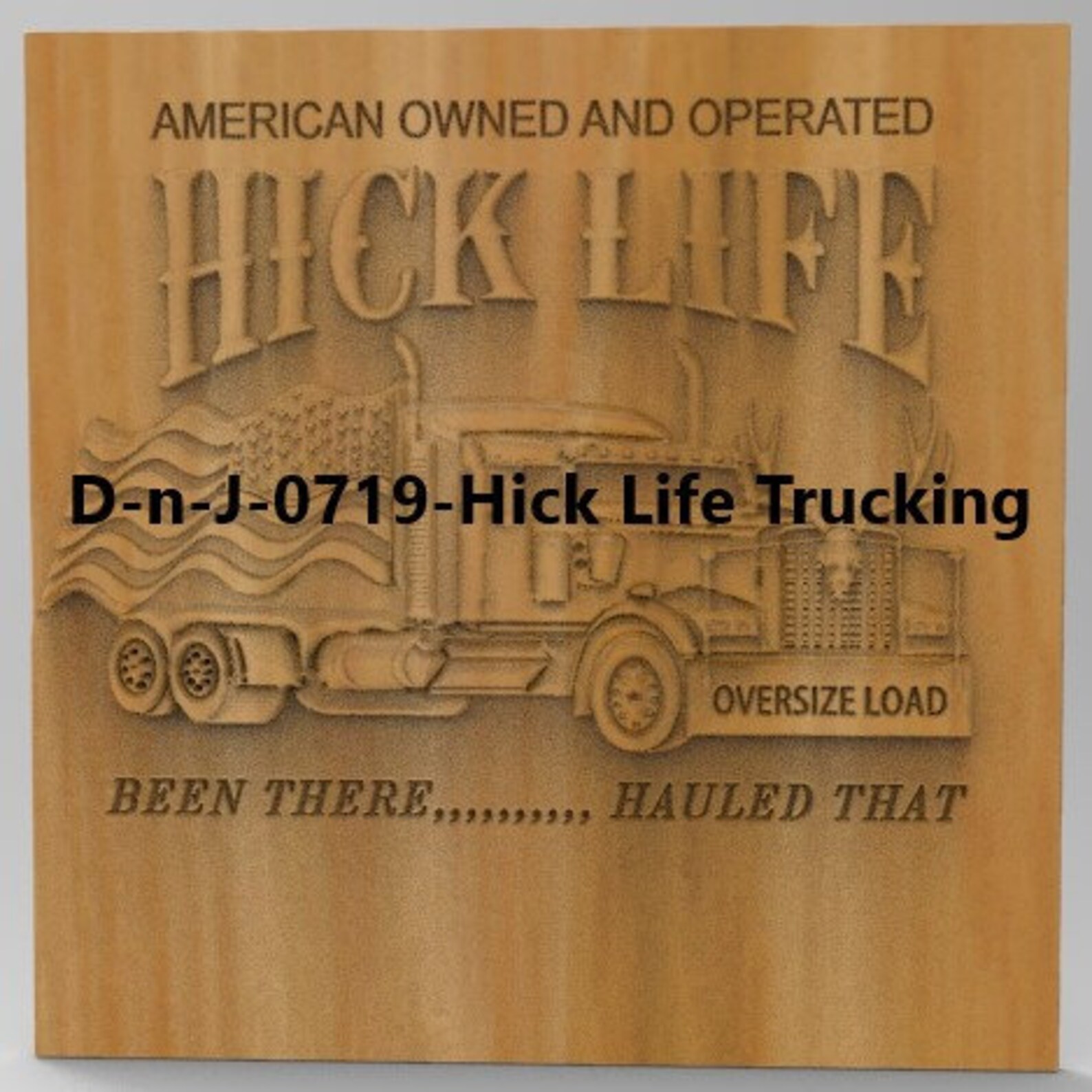 3d Stl Models D-n-j-0719-hick Life Trucking | Etsy