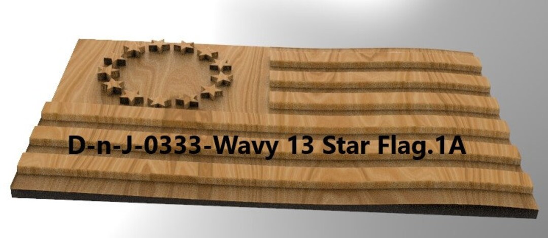 CNC WAVY FLAG - Star Flag Stl - Stl File 3d Printing - Digital Download ...