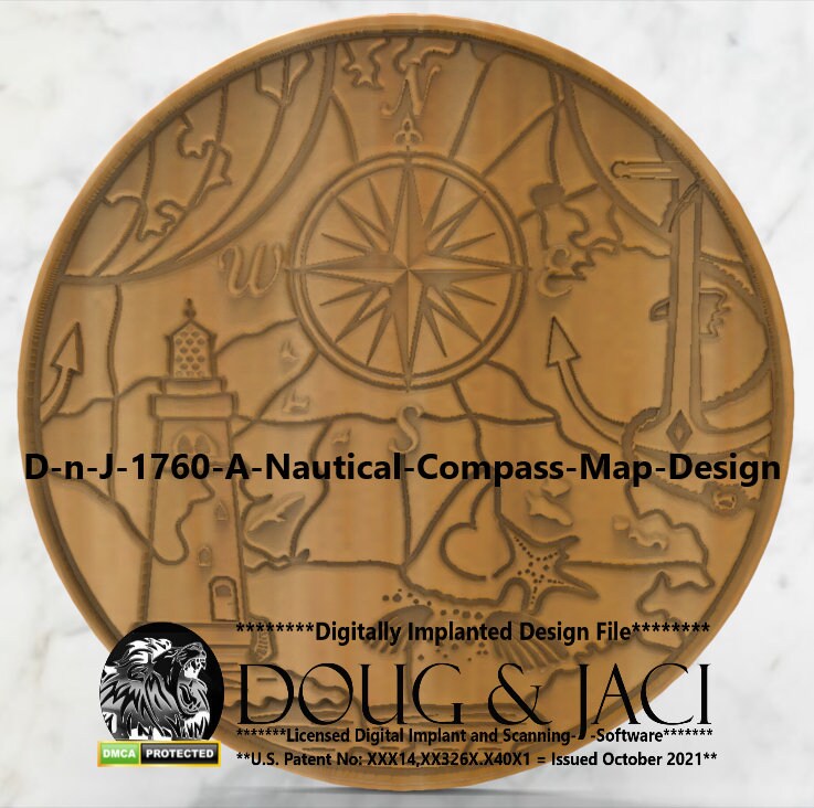 3d, Stl, Nautical Compass Map, D-n-j-1760-a-nautical-compass-map-design ...