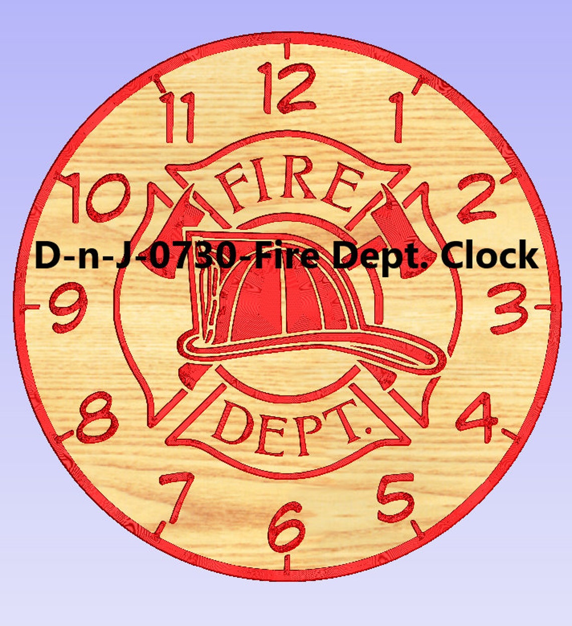 2d Dxf Svg, CNC Model, Fire Dept. Clock, First Responder Clock, D-n-j ...