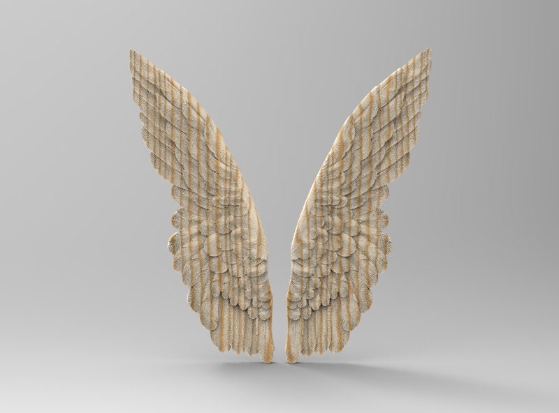 3d Stl Models, Angel Wings, D-n-j-0218-0219-left-right-angel Win - Etsy