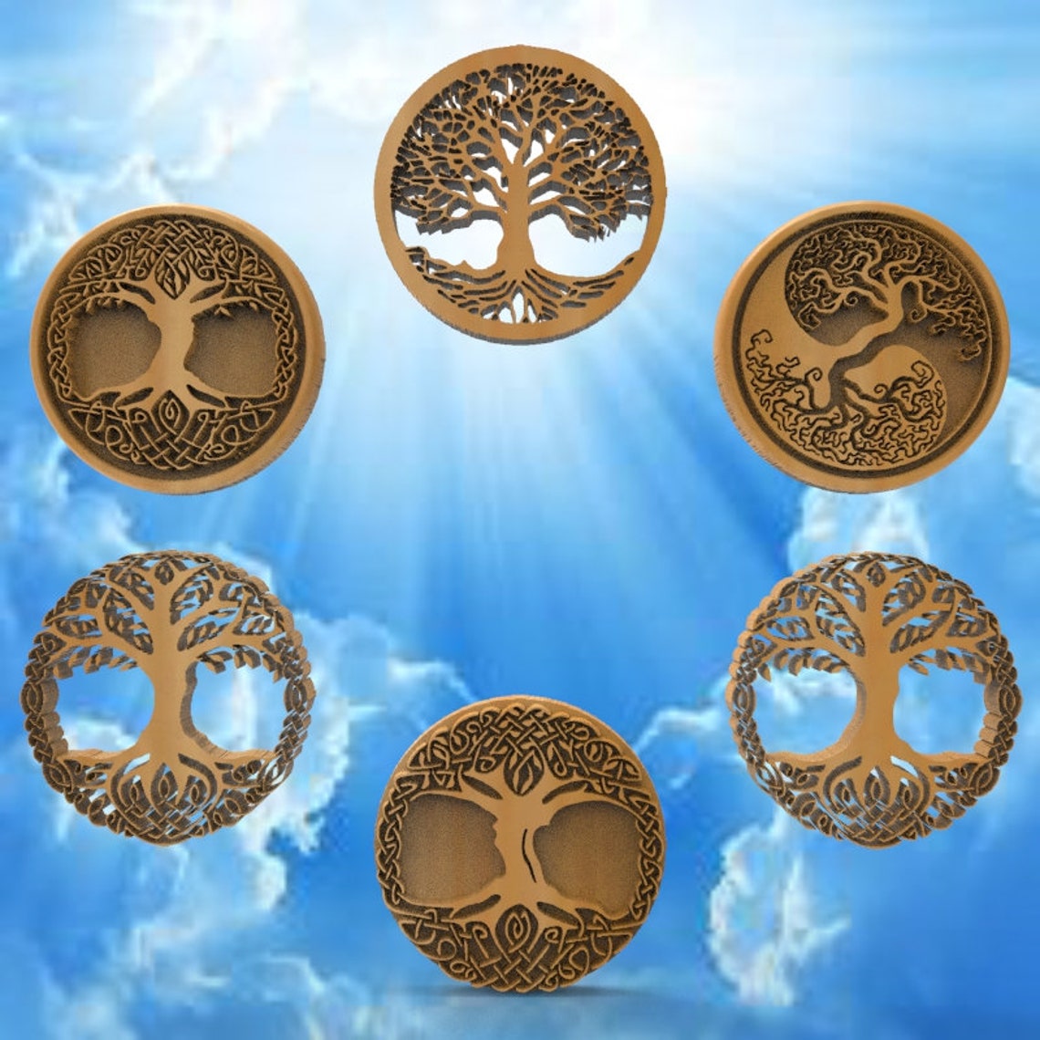 3d Stl Models 6-trees of Life Series D-n-j-1010-tree of Life - Etsy