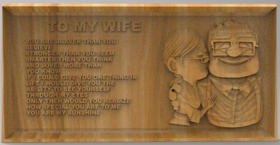 3d Stl Models, CNC Model, to My Wife Model, Romance, Love, D-n-j-0361 ...