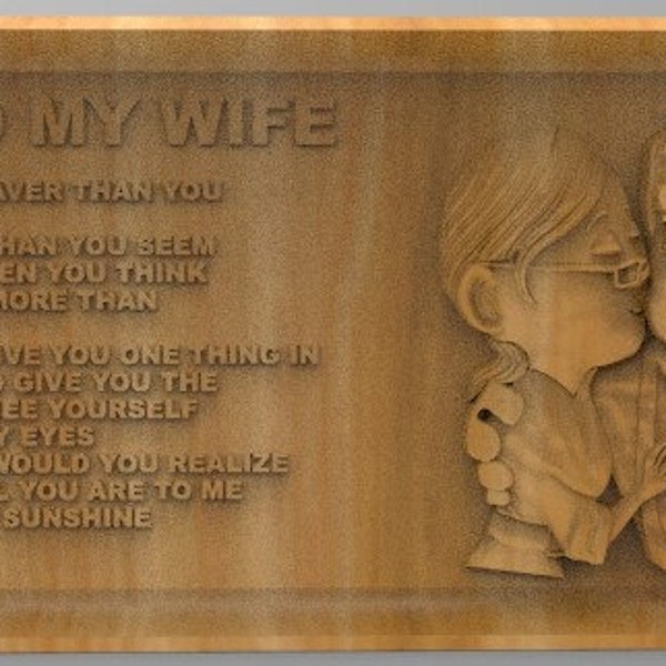 To My Wife Cnc - Etsy