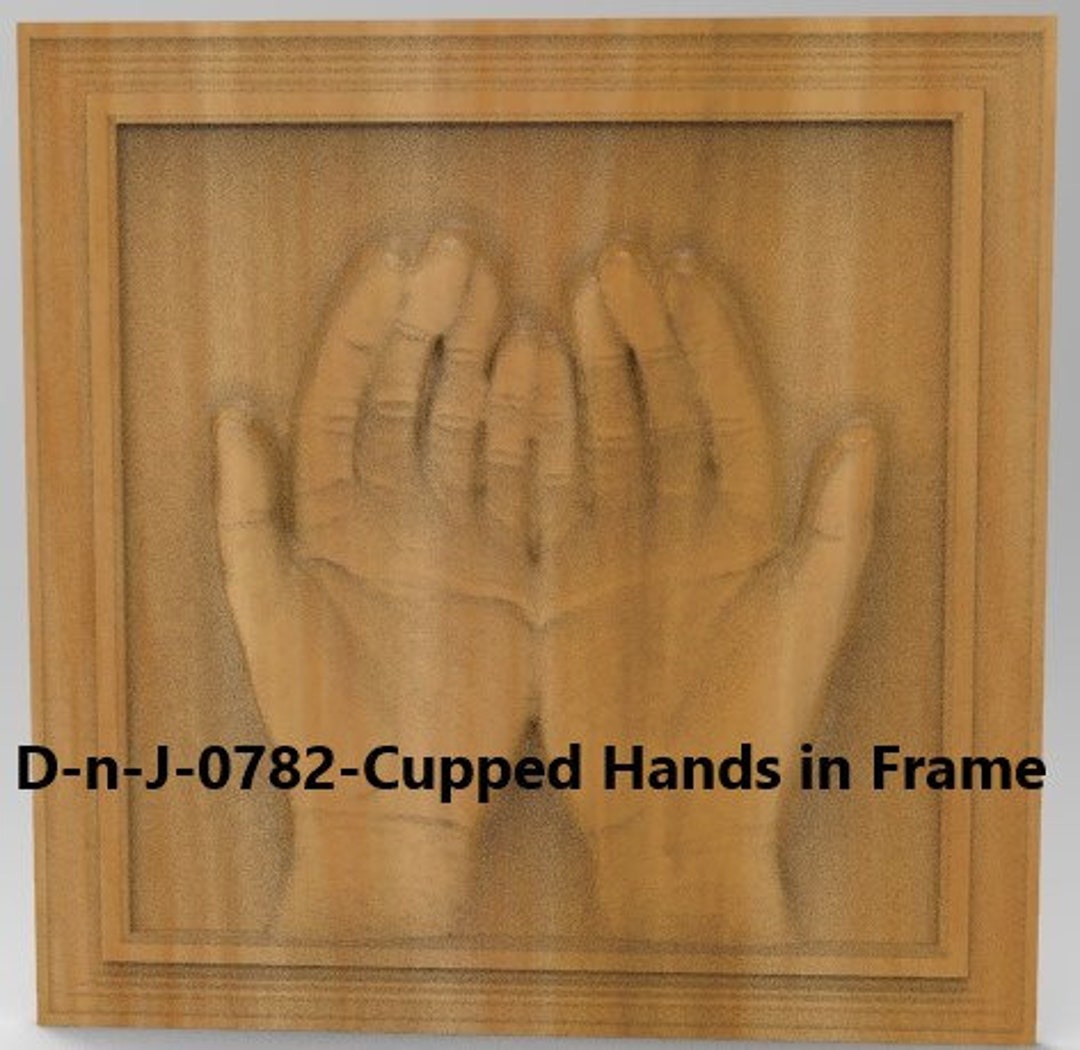 3d Stl Models, Stl, CNC Model, Cupped Hands, Hands, D-n-j-0782-cupped ...