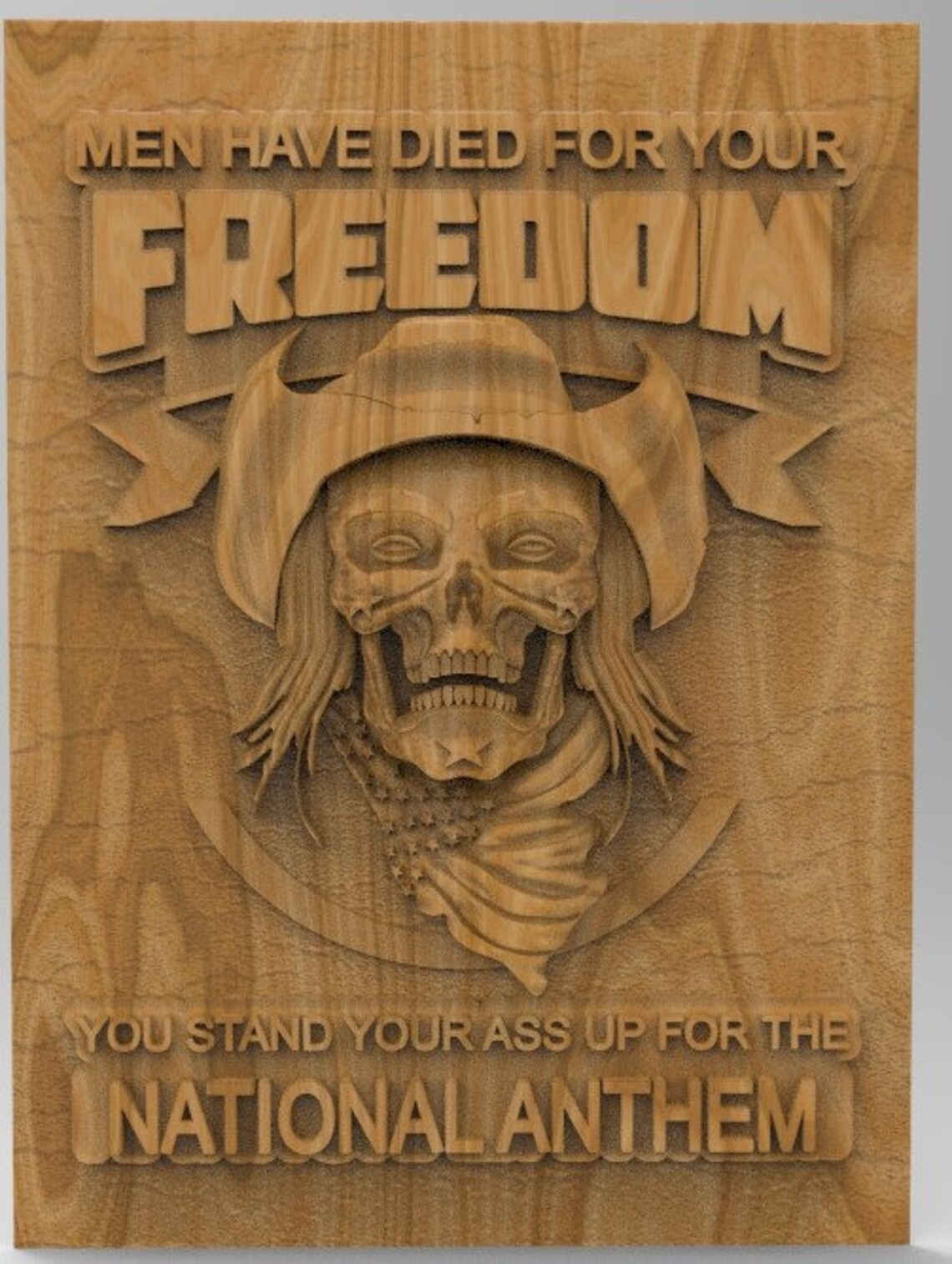 3d Stl Models, CNC Model, Freedom Skull Stand for the Flag , D-n-j-0370 ...