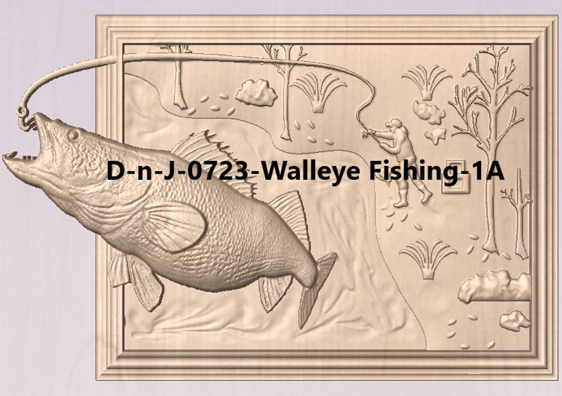 3d Stl Models CNC Model Fishing D-n-j-0723-walleye - Etsy