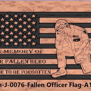 3d Stl Models, CNC Model, Fallen Officer Flag - Both 3d-stl - 2d-dxf ...
