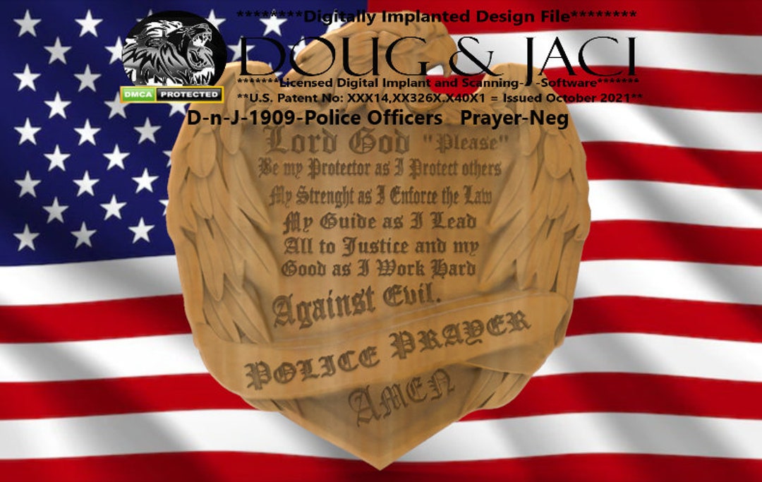 3d, Stl, Law Enforcement, Police Officers Prayer, D-n-j-1909-police ...