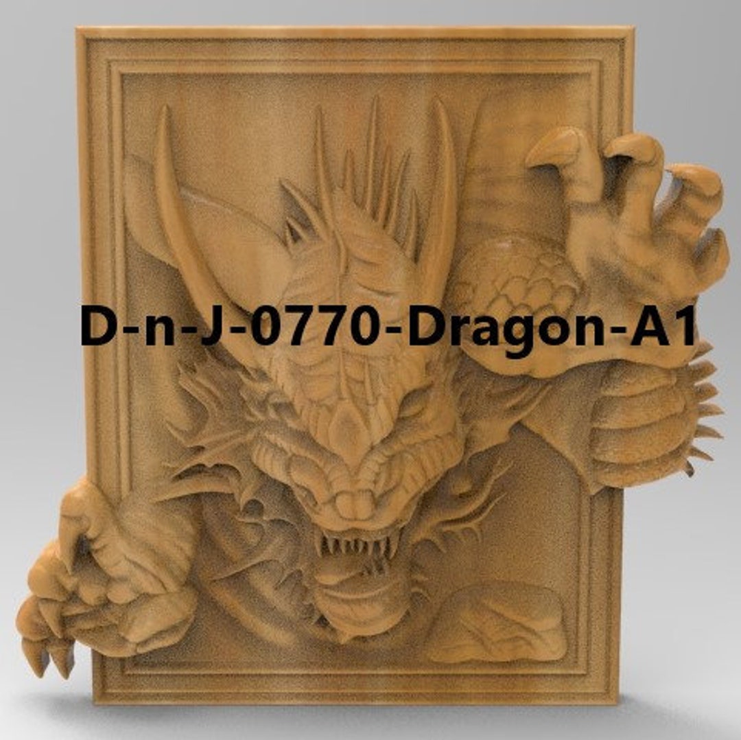 3d Stl Models, CNC Model, Dragon, D-n-j-0770-dragon-a1 - Etsy